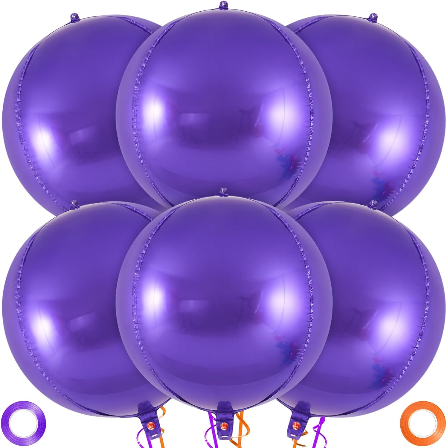 Amazon.com: Metallic Purple Balloons, 22 Inch Large Sphere Round ...
