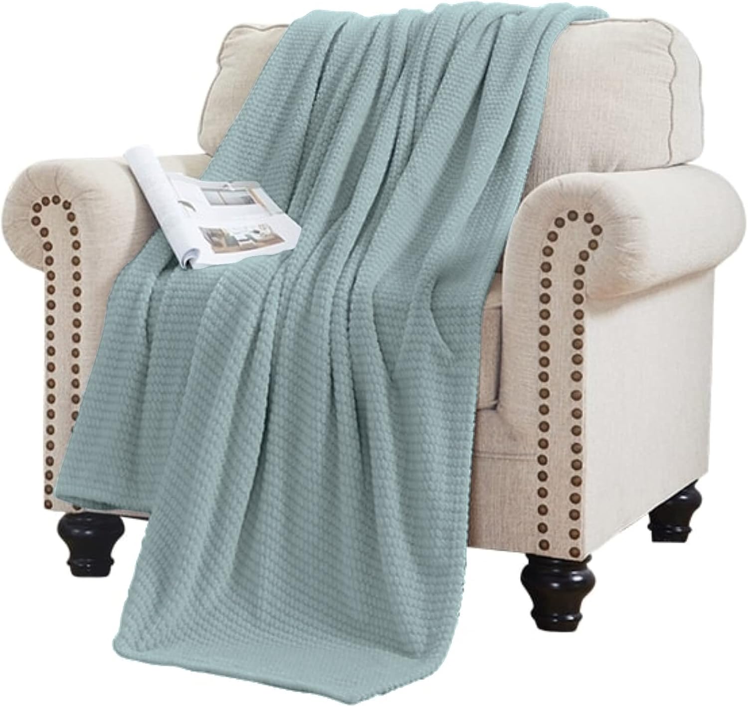 Amazon.com: RACHEL Rachel Roy Jacquard Textured Oversized Throw - Silky ...