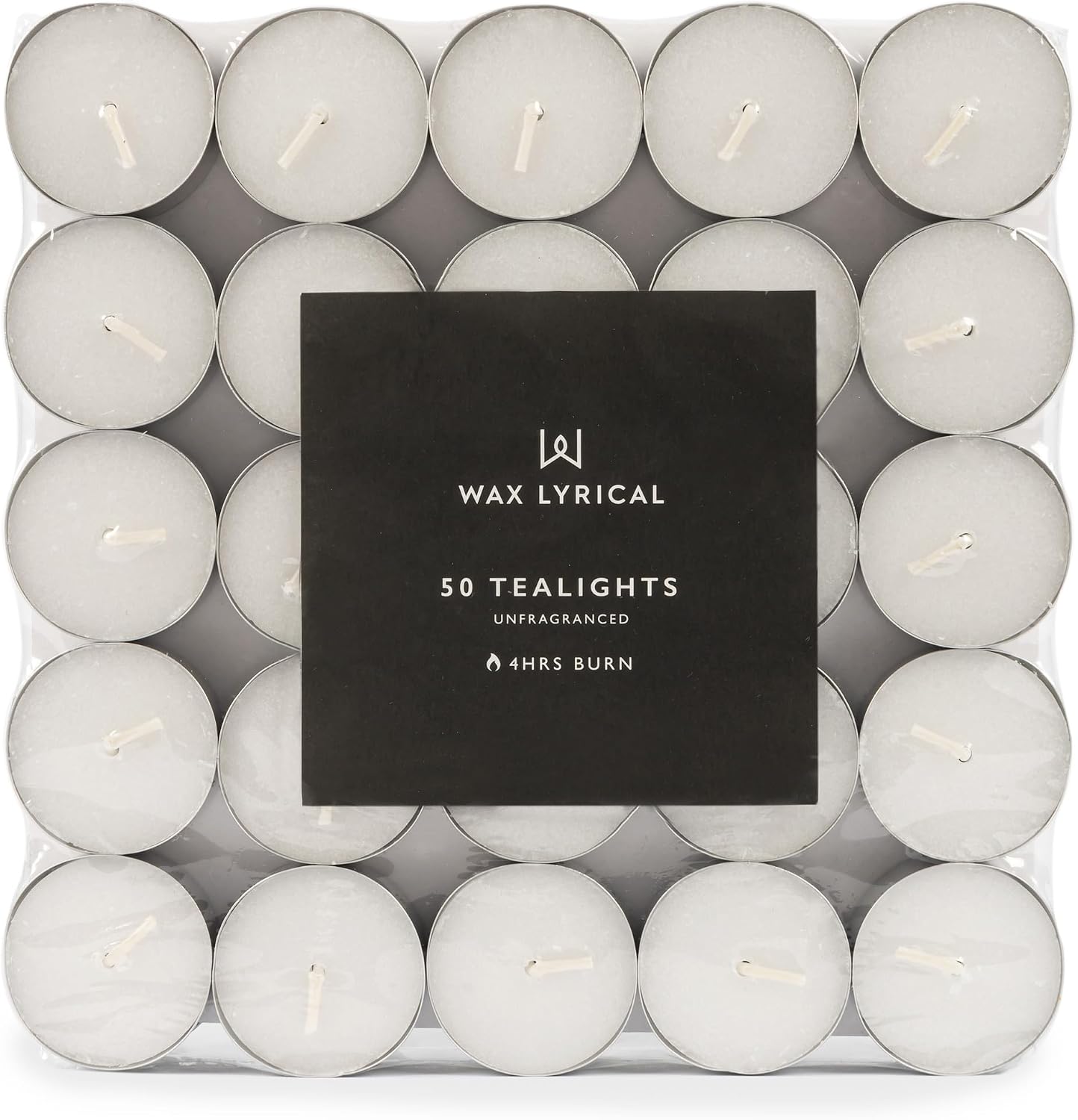 Wax Lyrical Unscented Tealights 50PK, White/Ivory : Amazon.co.uk: Home ...