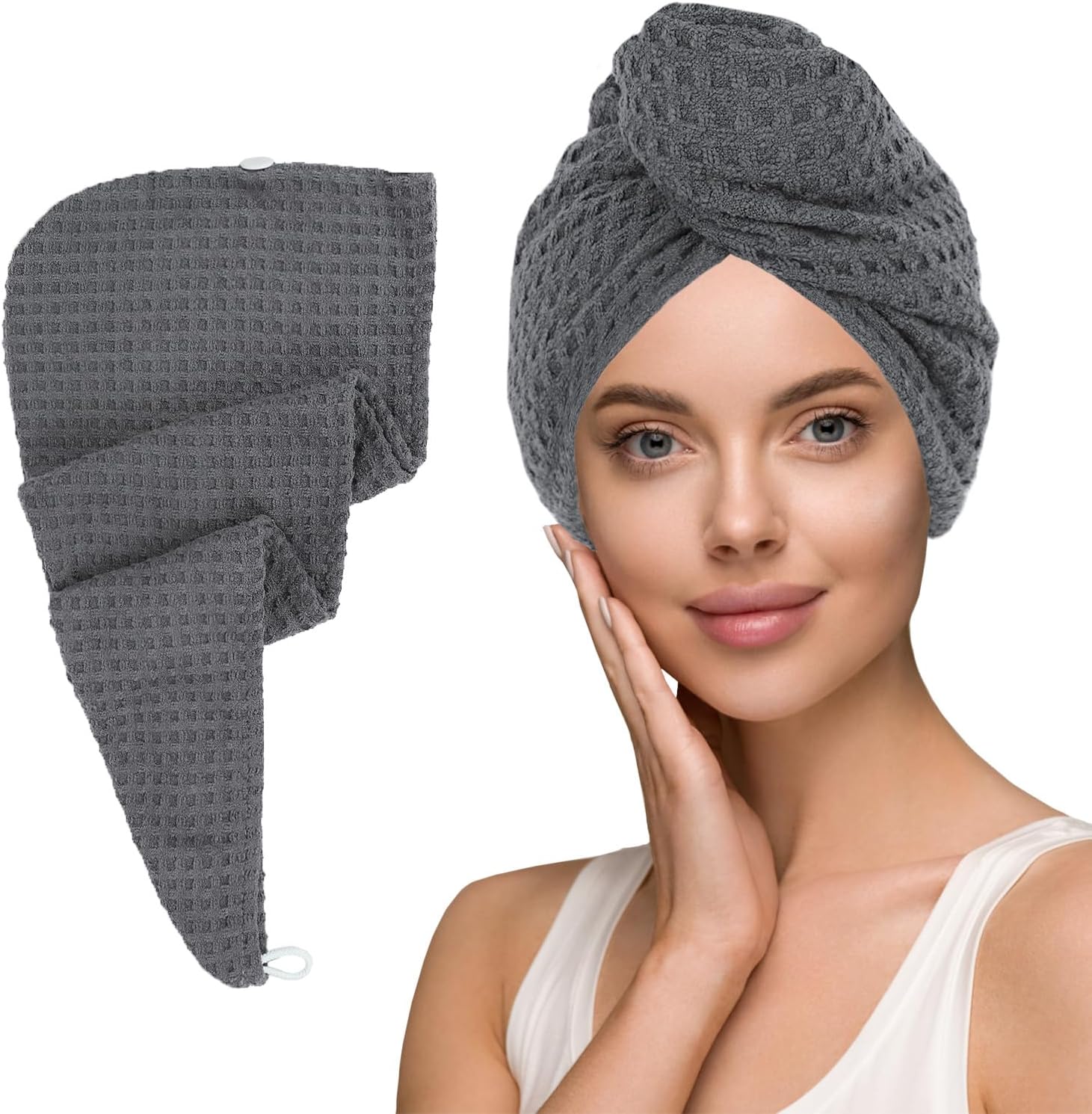 Amazon.com: Cacala Terry Cloth Shower Cap for Women – Luxurious Hair ...