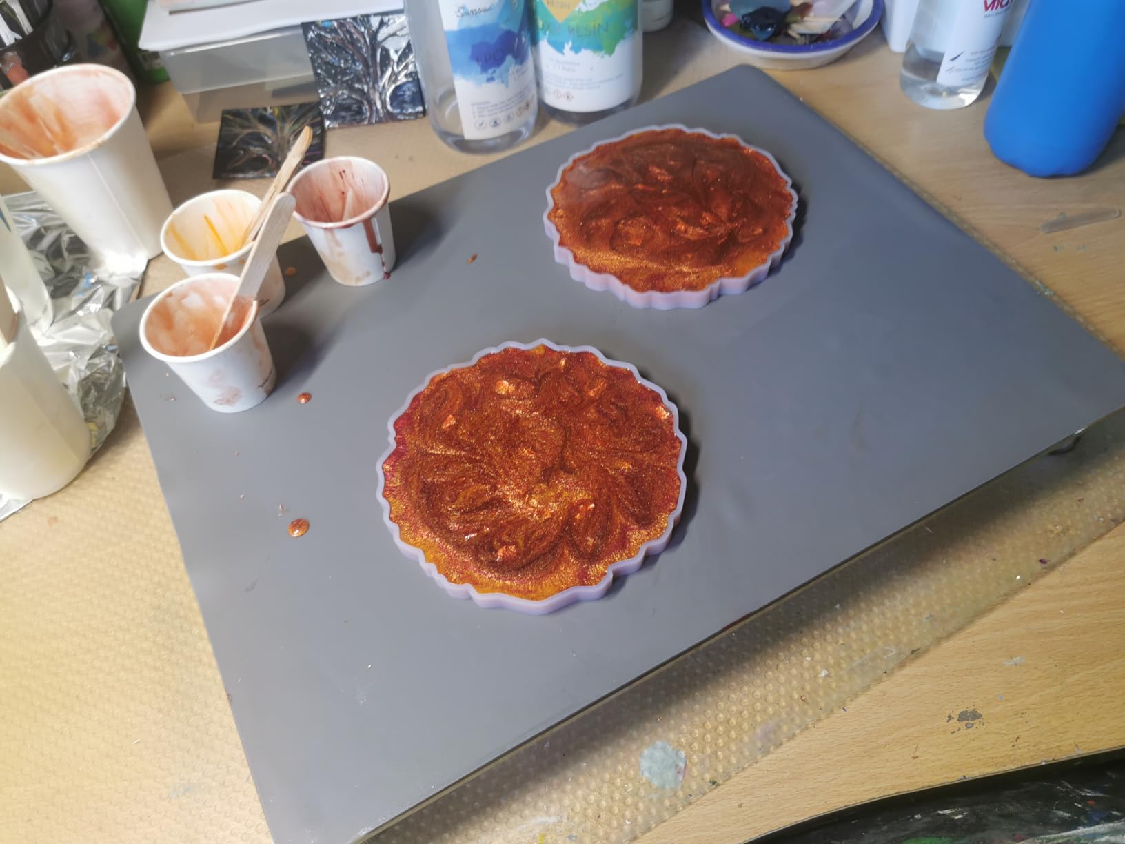 Nelyrho Glass Leveling Board for Resin, 16''x 12'' Adjustable Precision ...