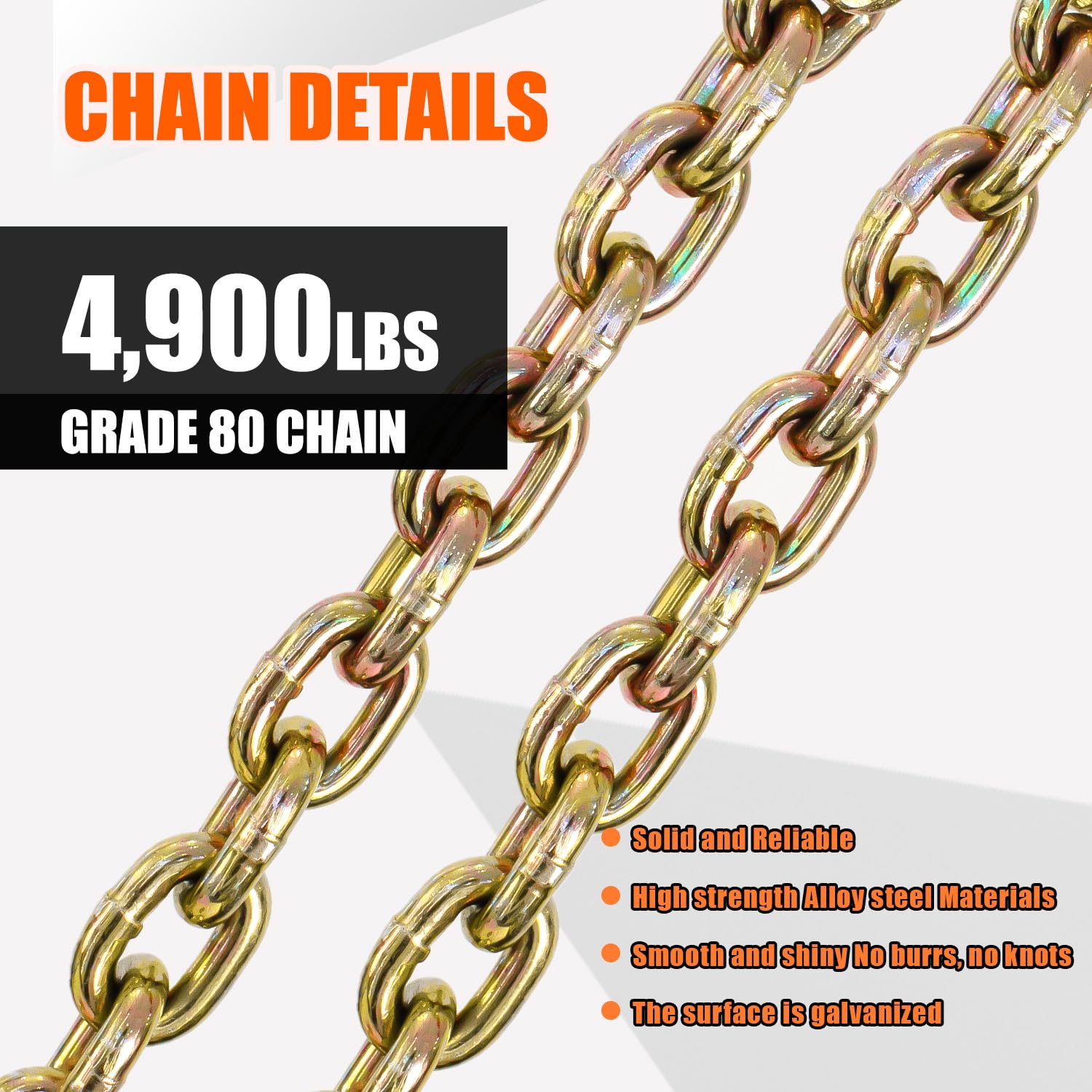 Snapklik.com : TKK G80 Transport Binder Chain, 5/16 Inch X 15 Foot ...