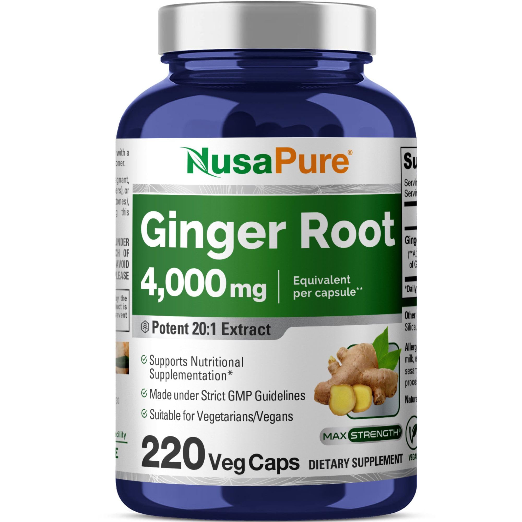Snapklik.com : NusaPure Ginger Root Capsules 20:1 Extract