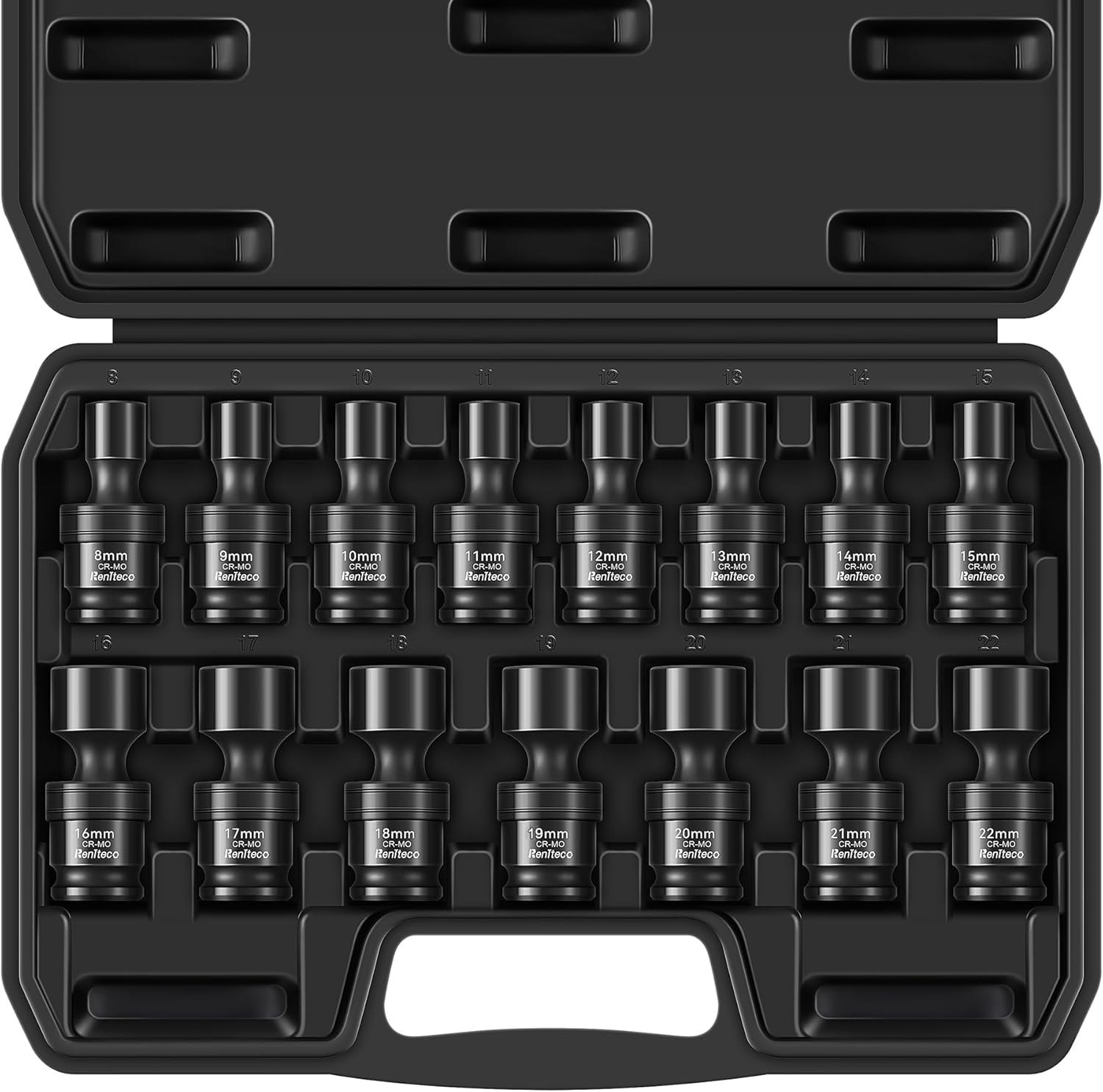Reniteco 15-Piece 3/8" Drive Impact Universal Socket Set, Swivel Socket ...