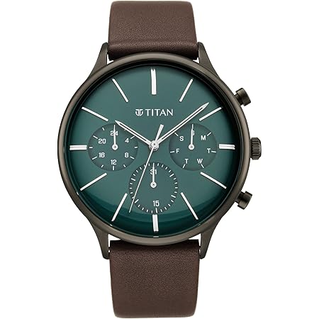 Titan Light Leathers IV Analog Green Dial Men's Watch-90134QL01 ...