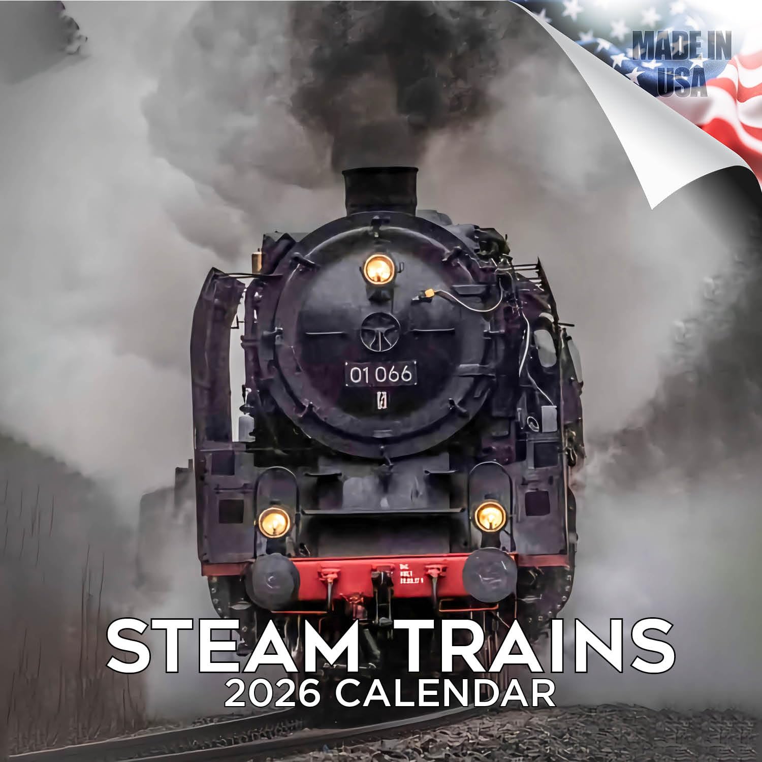Snapklik.com : 2025 2026 Steam Train Calendar - 16 Months 12" X 24 ...
