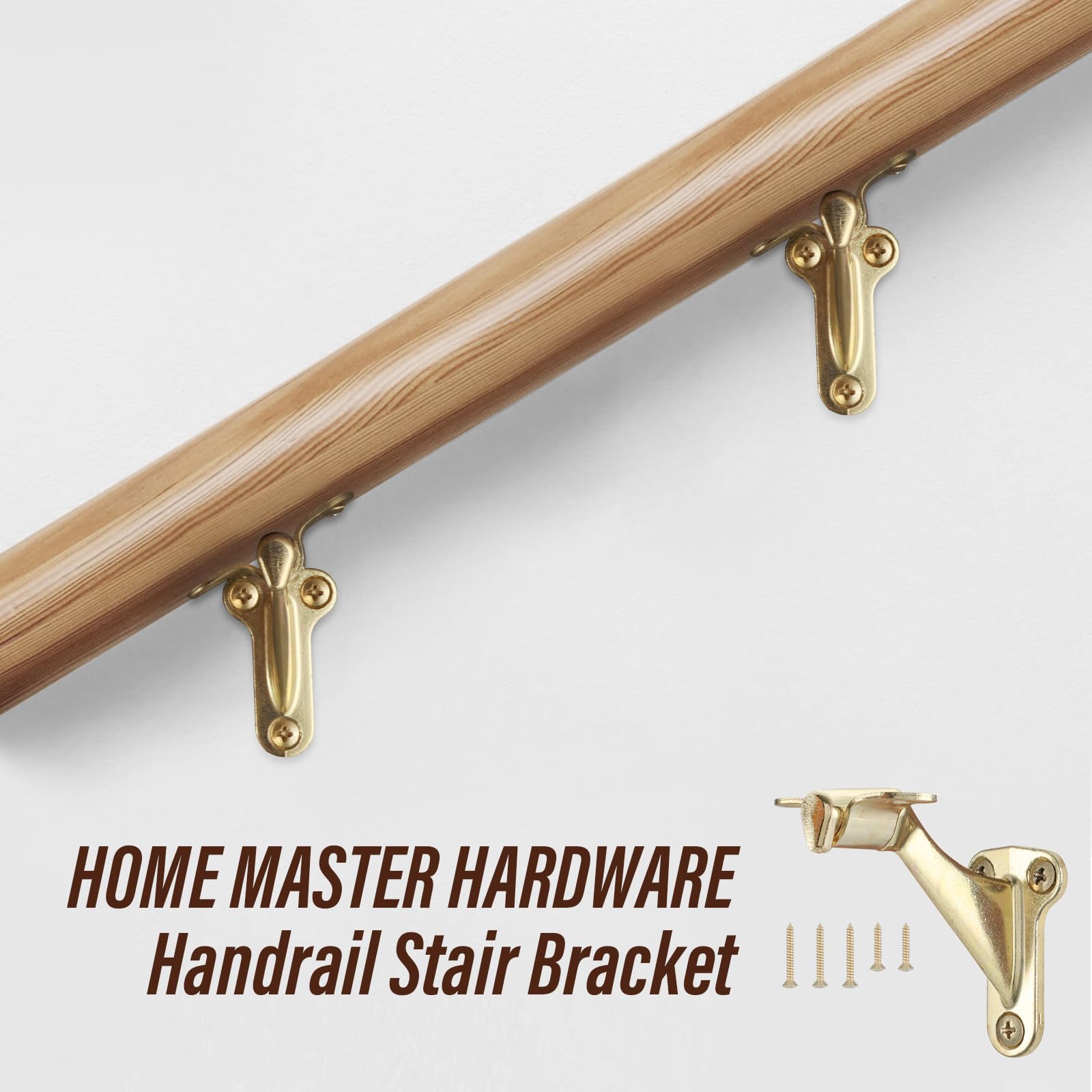 Snapklik.com : HOME MASTER HARDWARE Handrail Stair Brackets 3" Heavy ...