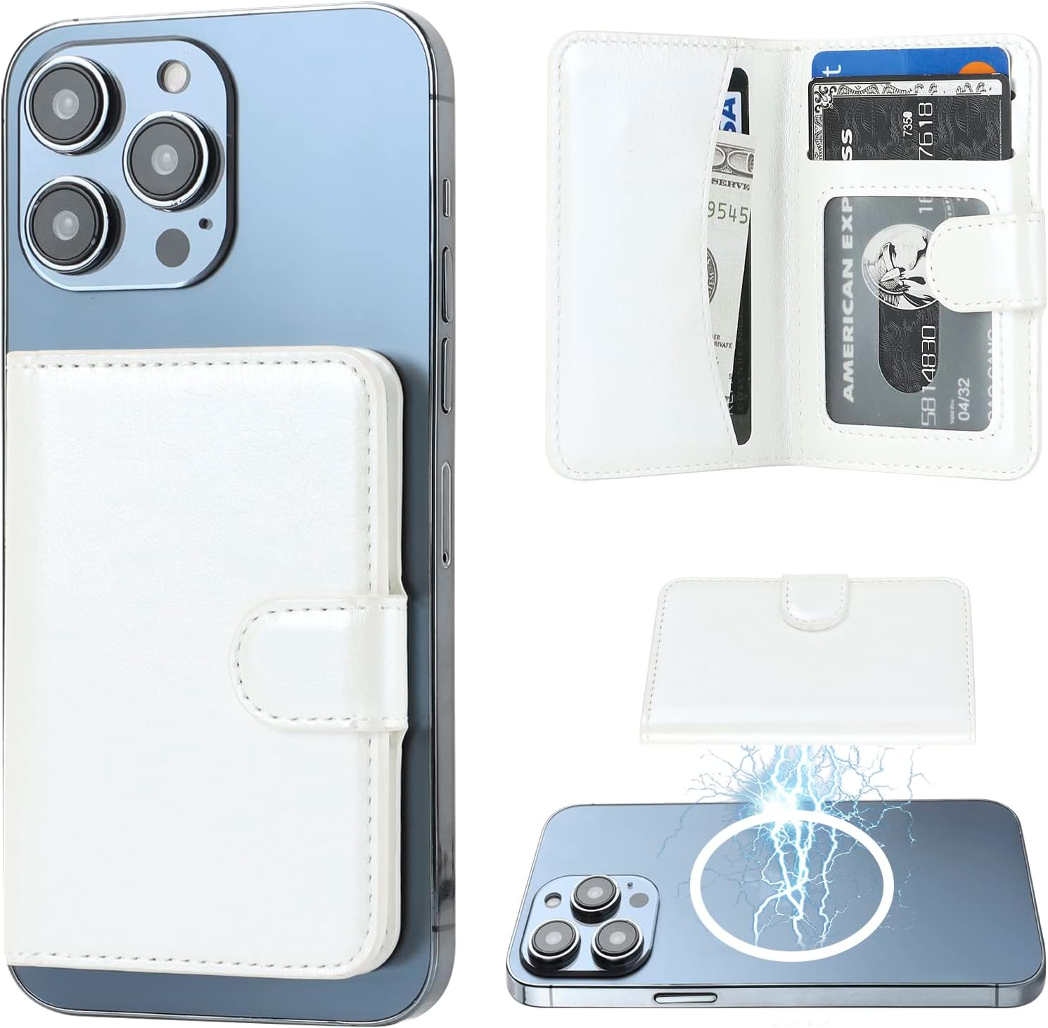 Amazon.com: Bocasal for MagSafe Wallet Magnetic Card Holder, RFID ...