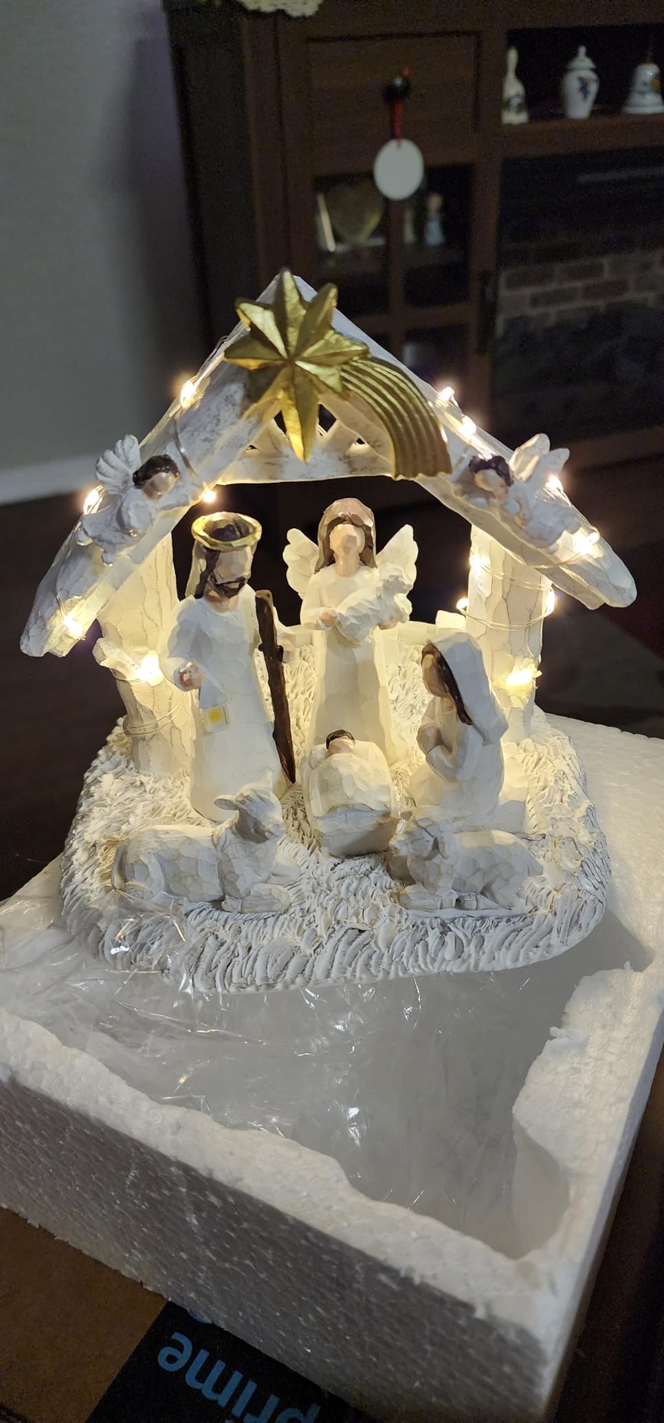 Amazon.com: WANCHIY Nativity Sets Indoor- Nativity Set with LED String ...