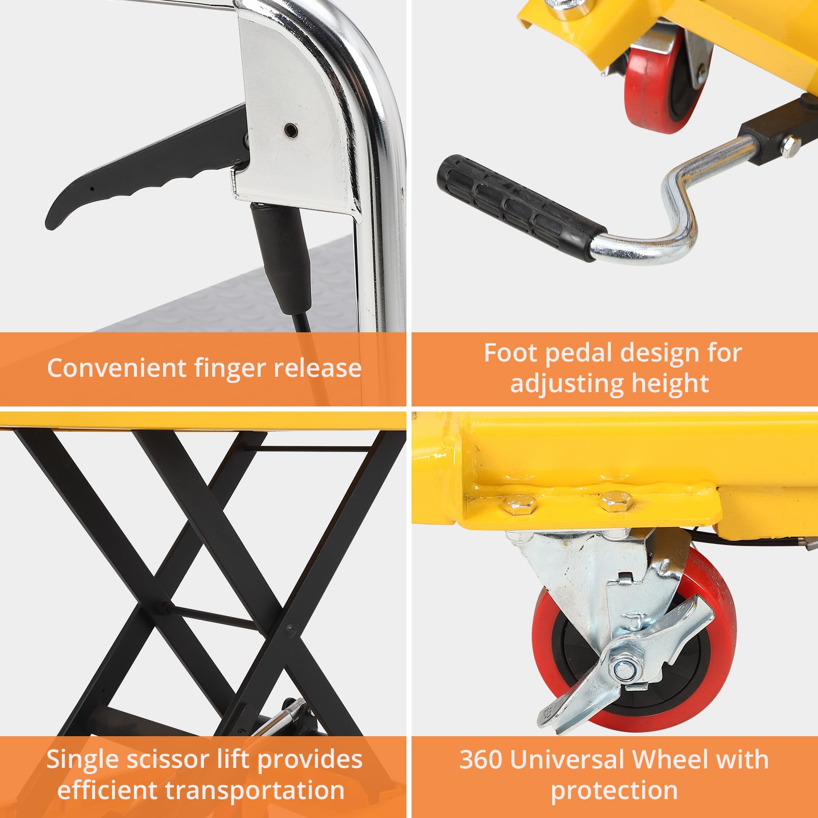 Snapklik.com : Hydraulic Lift Table Cart 1100lbs, Lift Table Capacity ...