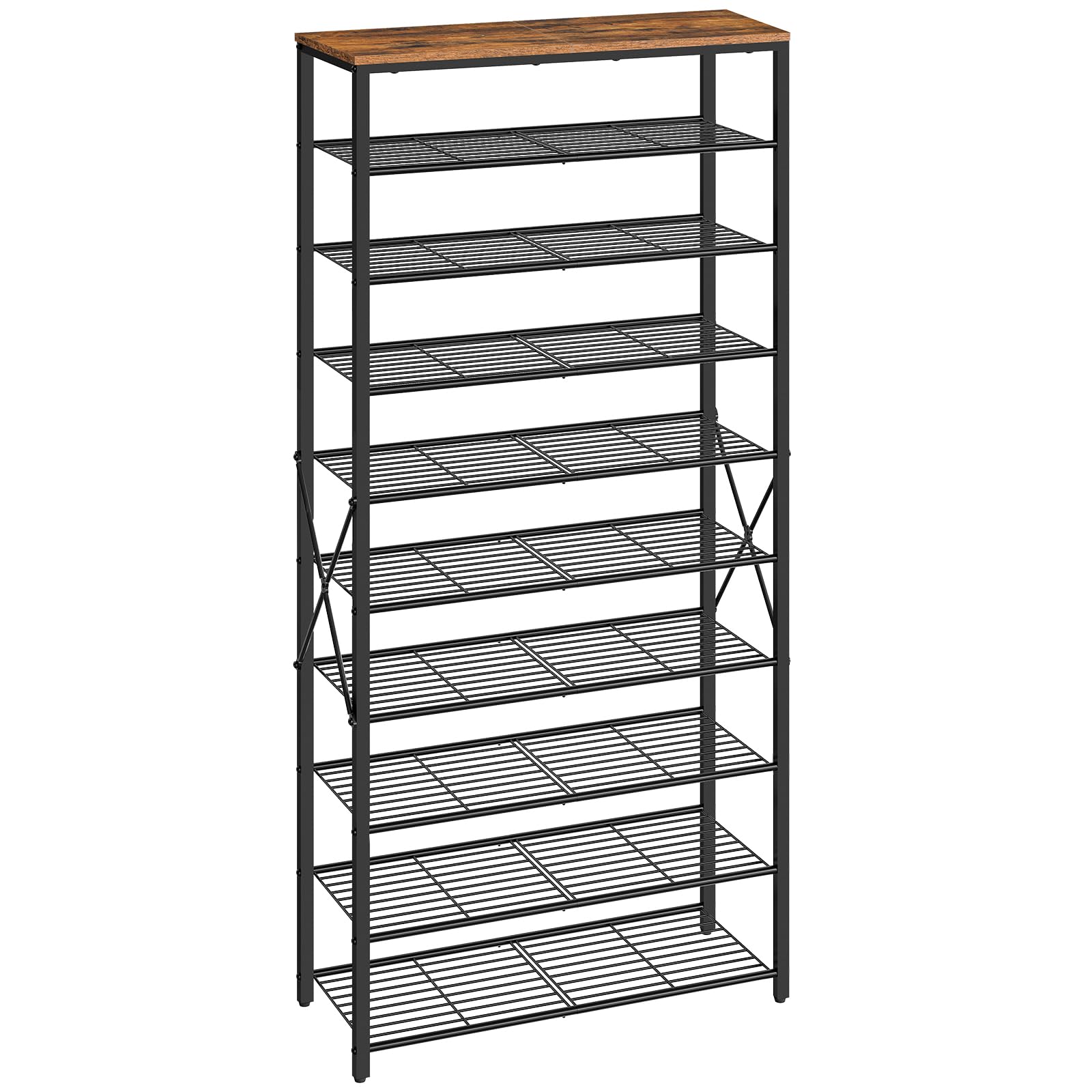 HOOBRO 10-Tier Shoe Rack, Tall Shoe Rack Storage, Large Capacity Shoe ...
