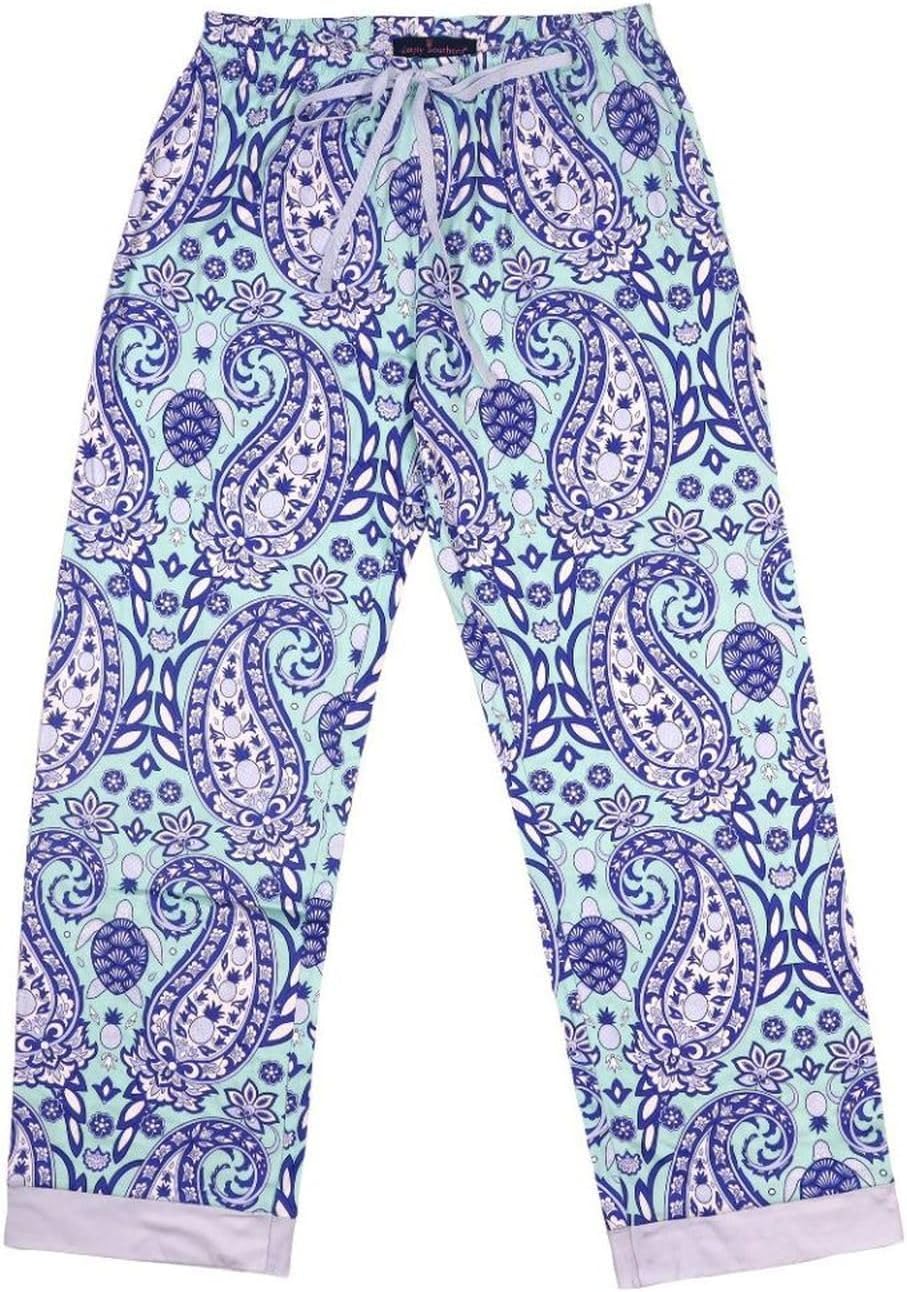 Amazon.com: Simply Southern Paisley Print With Pale Blue Trim Lounge ...