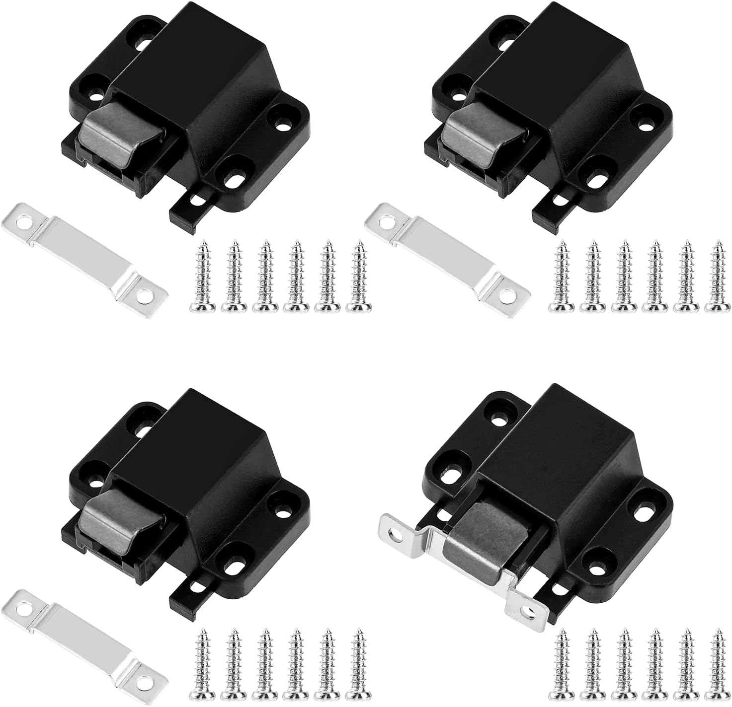 Self-Closing Push to Open Door Latches, Cabinet Door Latch, Door ...