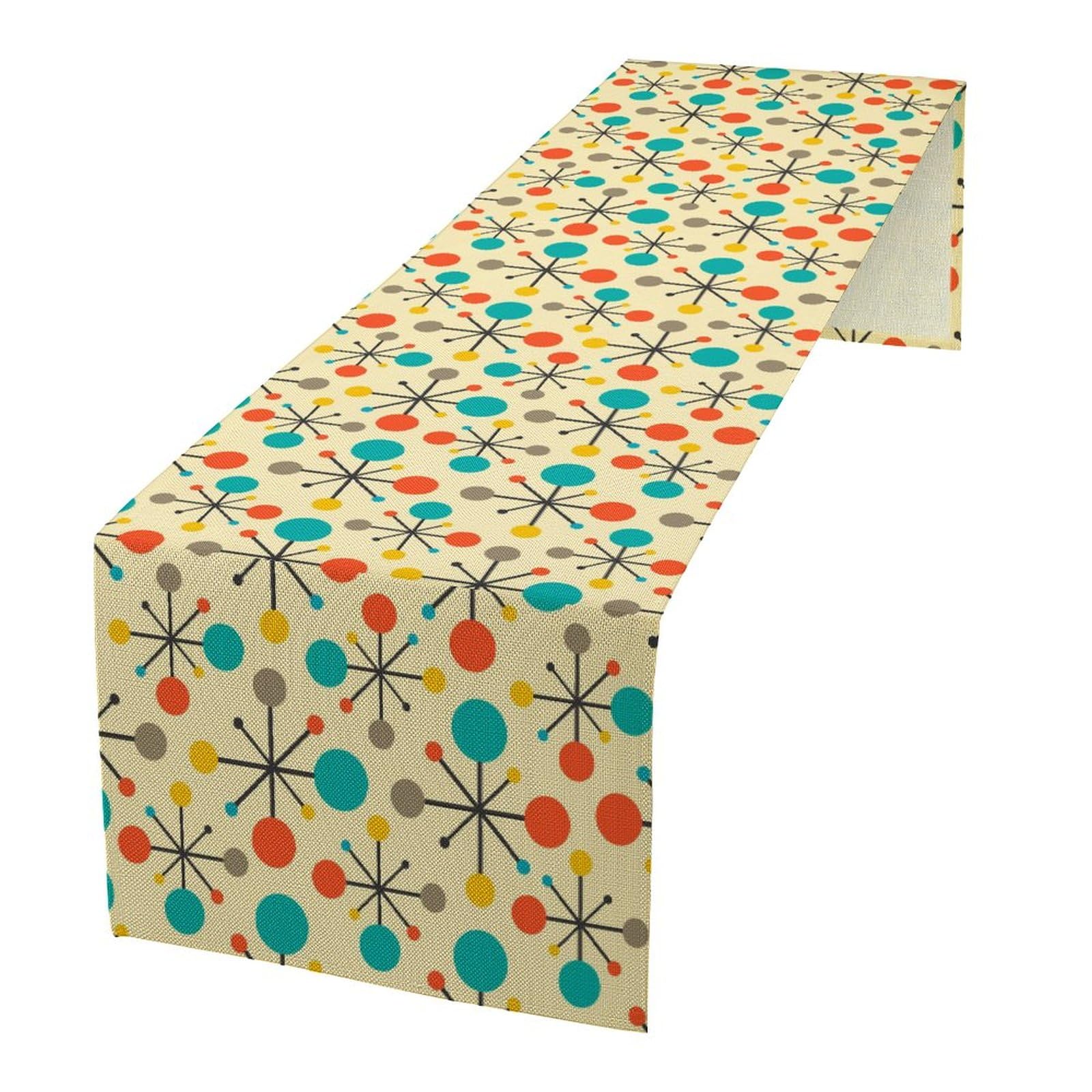Amazon.com: Mid Century Table Runner, Fifties Modern Retro Colors ...