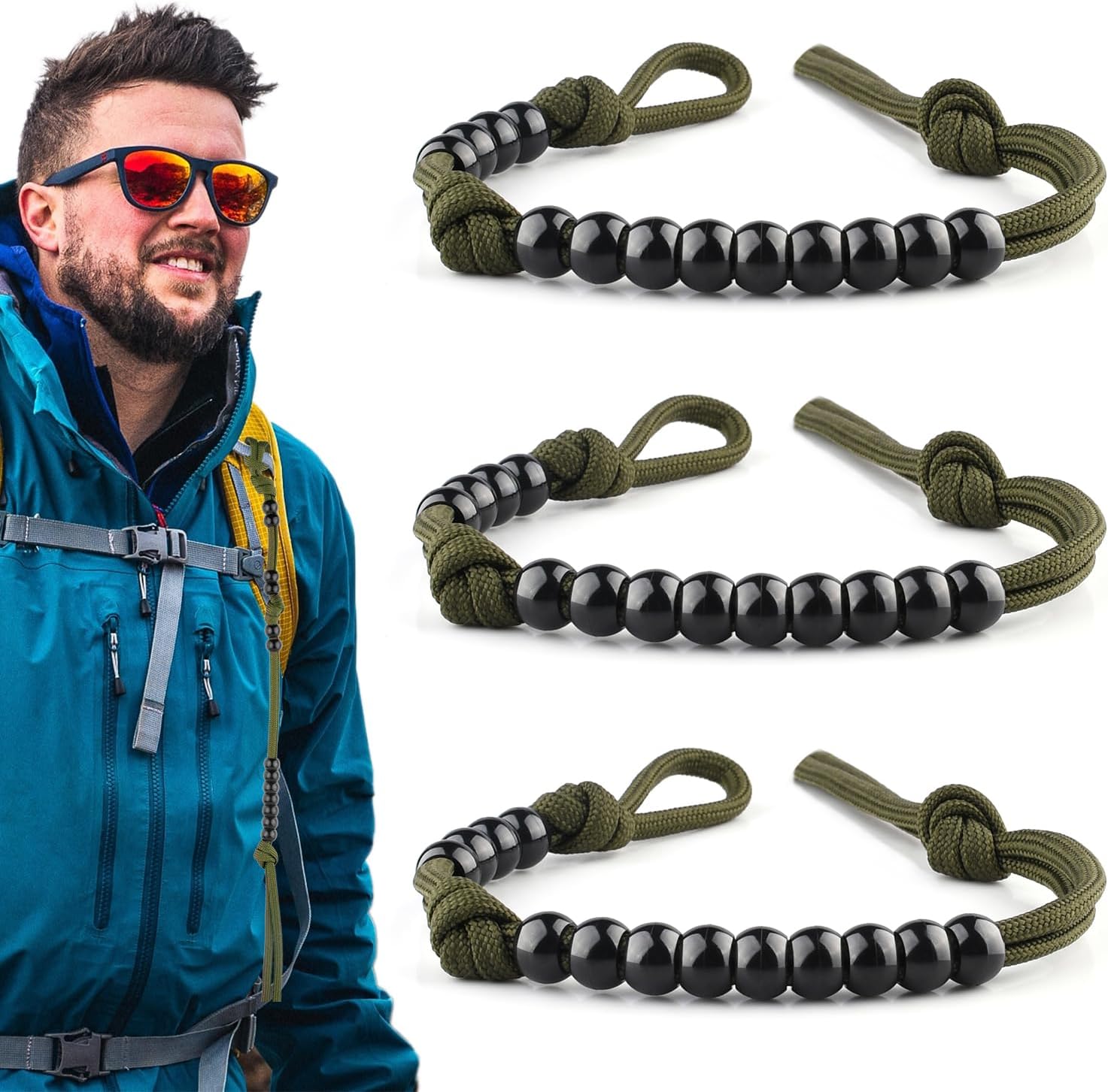 Amazon.com: 3pcs Ranger Beads pace Counter for Hiking，Long Distance ...