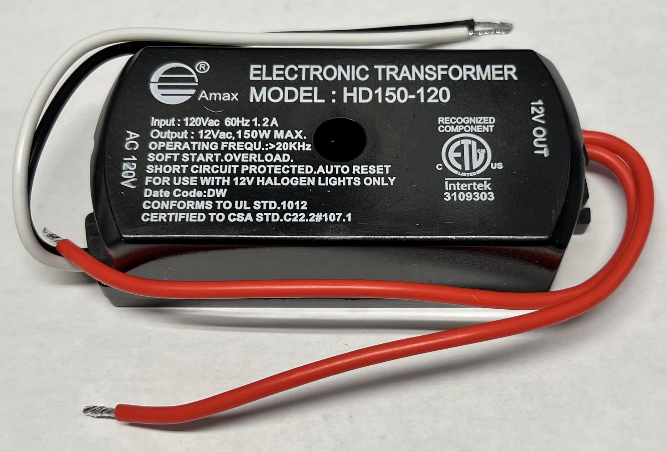 150 Watt - Step Down Transformer - 120 Volt to 12 Volt - For Use with ...