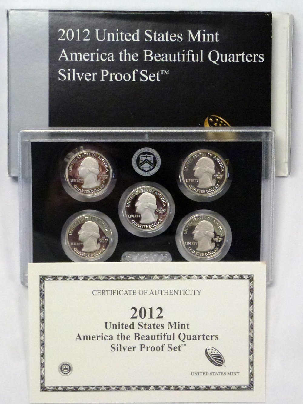 2012 S U.S. Mint America the Beautiful Silver Proof Quarters OGP at ...