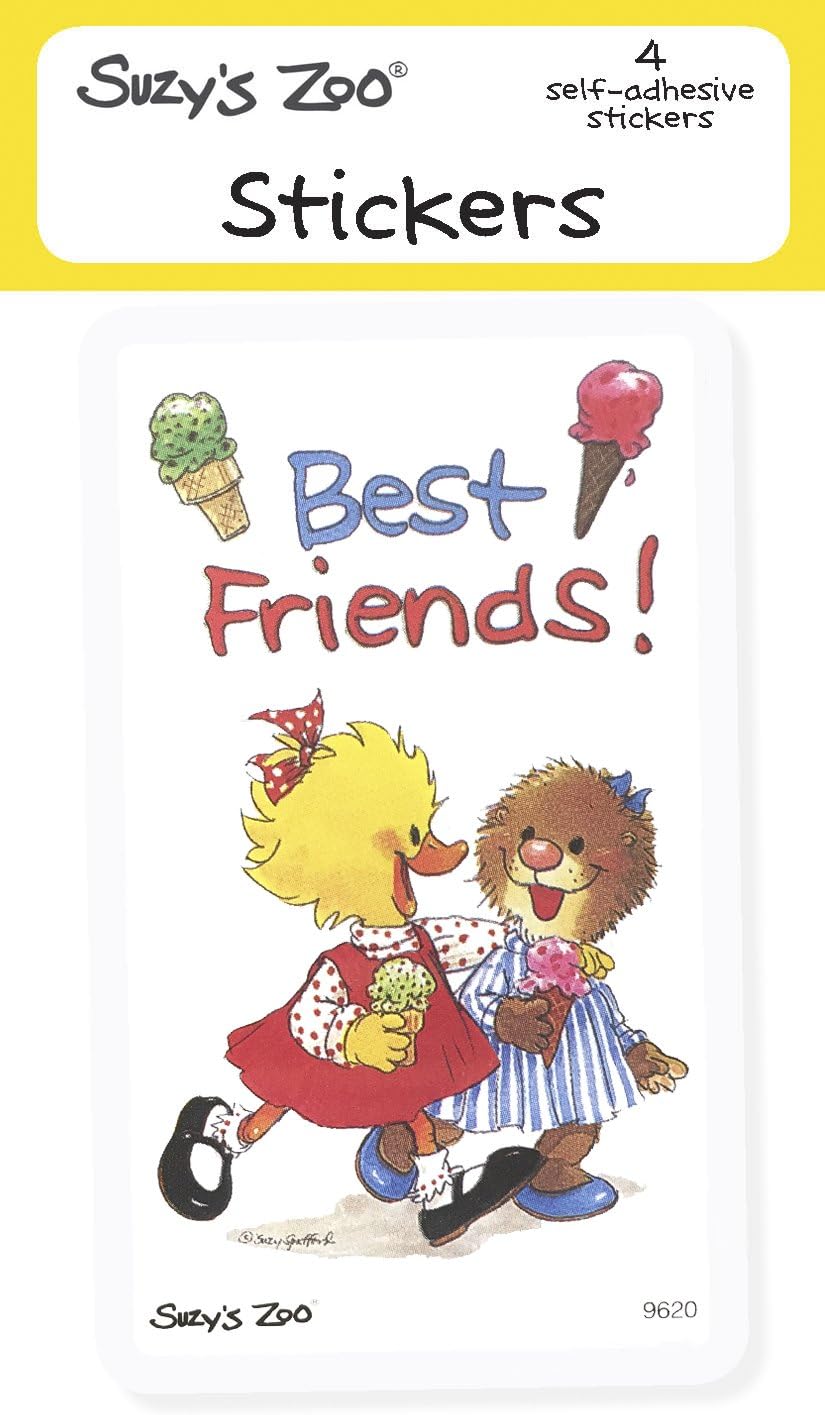 Amazon Suzy S Zoo Stickers 4 Pack Best Friends 10139 Toys