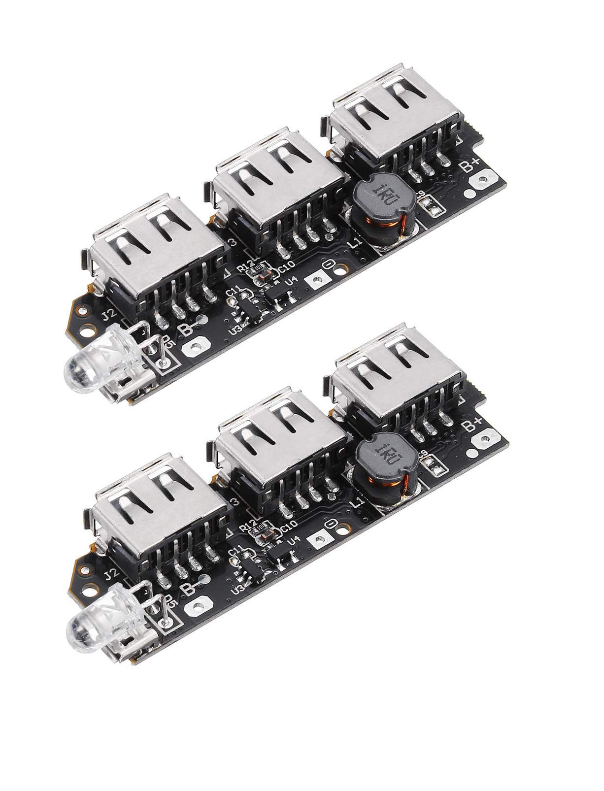 INVENTO 2pcs 5V 1A 1.5A 2A 3 Micro USB Step-Up Power Bank Module ...