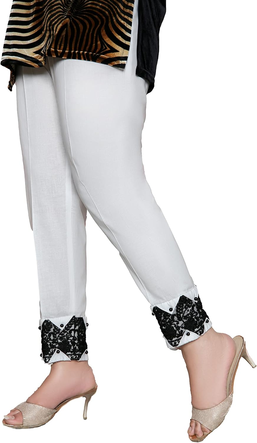 IshDeena Women's Pakistani Salwar Shalwar Cigarette Pants for Kurtis ...