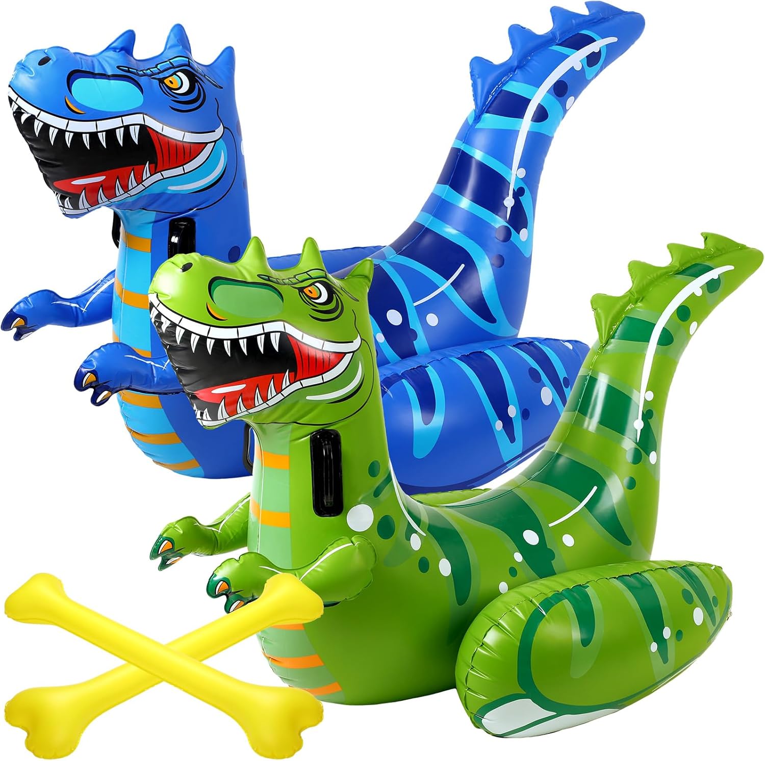 Amazon.com: Arrowbash 4 Pcs Inflatable Dinosaur Fight Pool Float Game ...