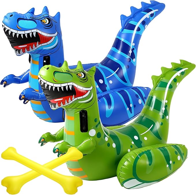 Amazon.com: Arrowbash 4 Pcs Inflatable Dinosaur Fight Pool Float Game ...