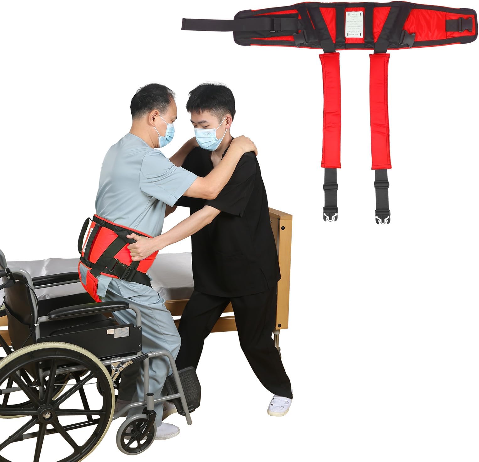 Amazon.com: EZ Assistive Gait Belt with Padded Handles & Leg Straps for ...