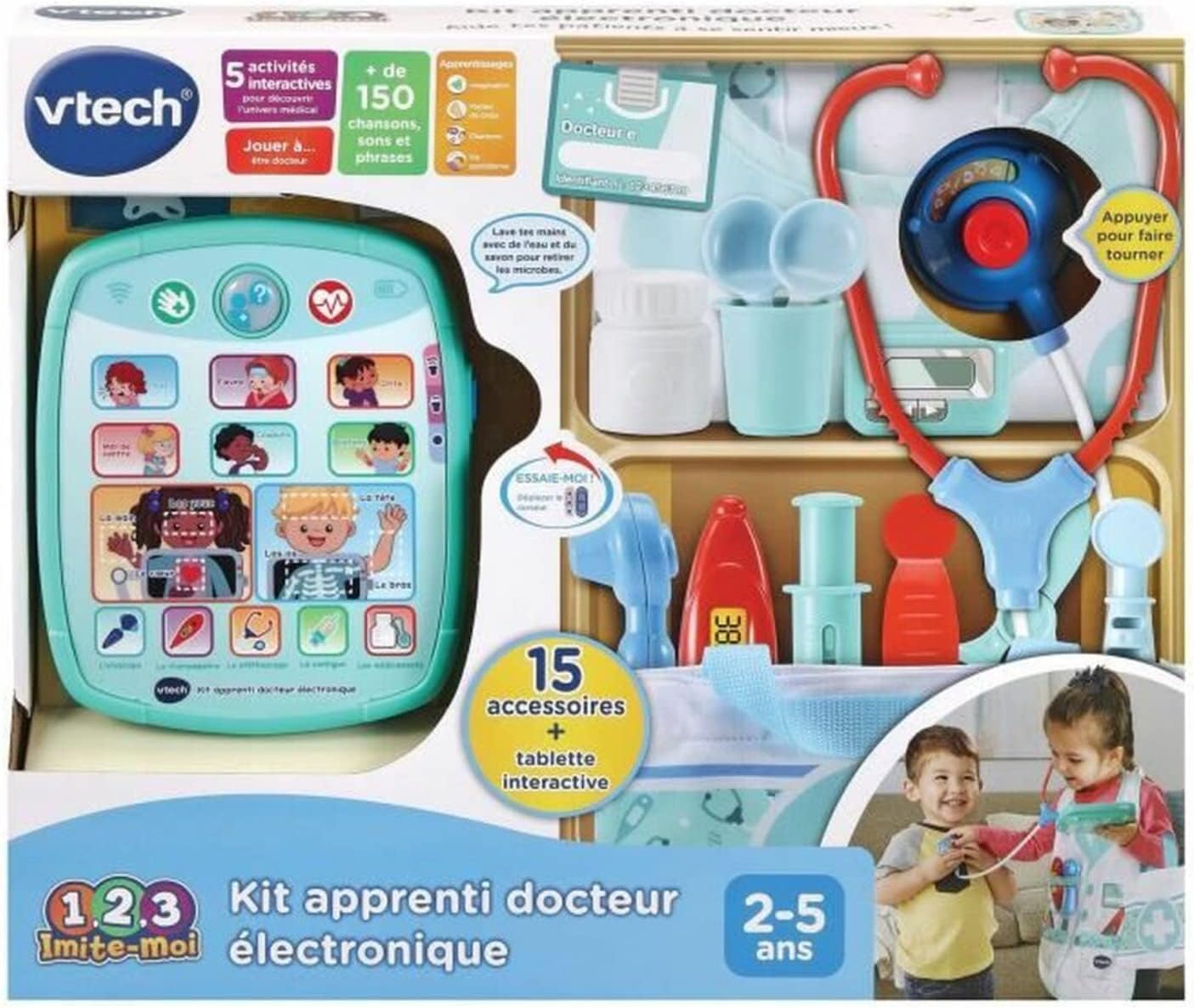 VTech - Kit Apprenti Docteur Électronique, Mallette Docteur avec ...