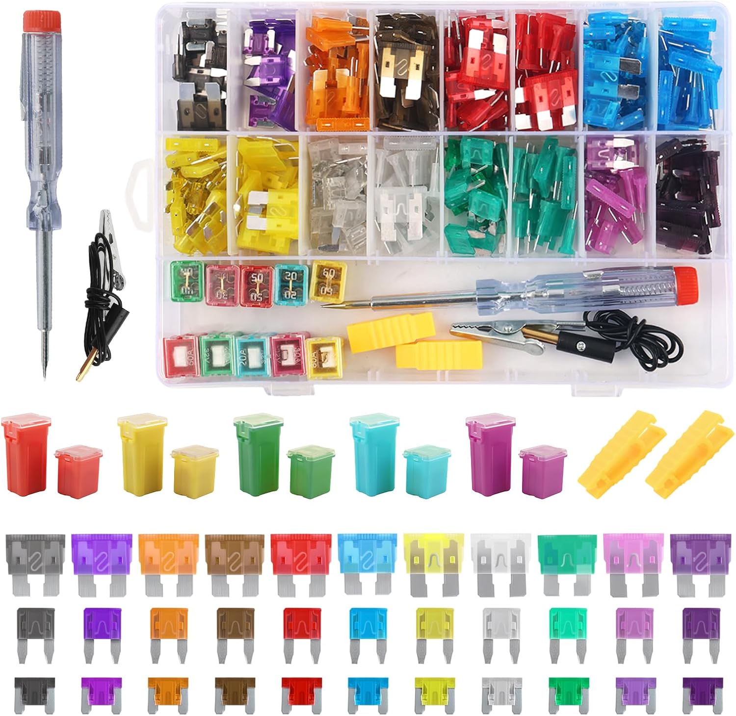 Car Fuses Kit,291-Piece Automotive Fuses Assortment with Box & Blade ...