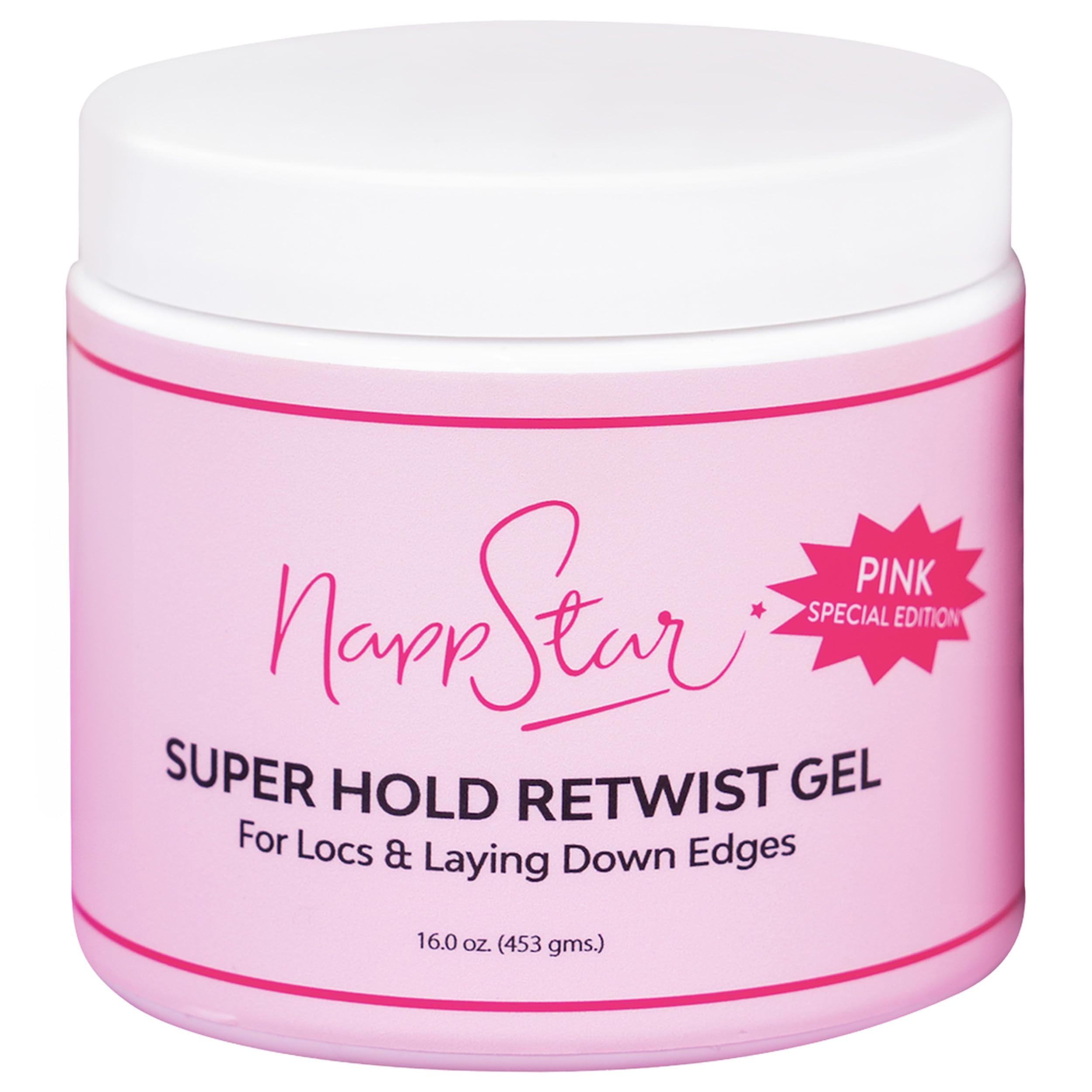 Amazon.com : NappStar Super Hold Retwist Gel in Pink, Strong Hold for ...