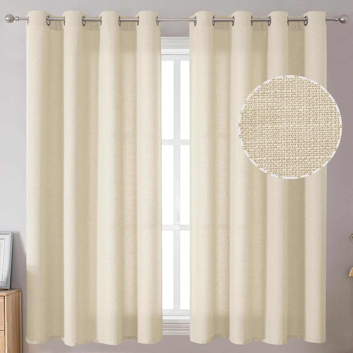 Amazon.com: BGment Curtains 45 Inch Length 2 Panels Set for Bedroom ...