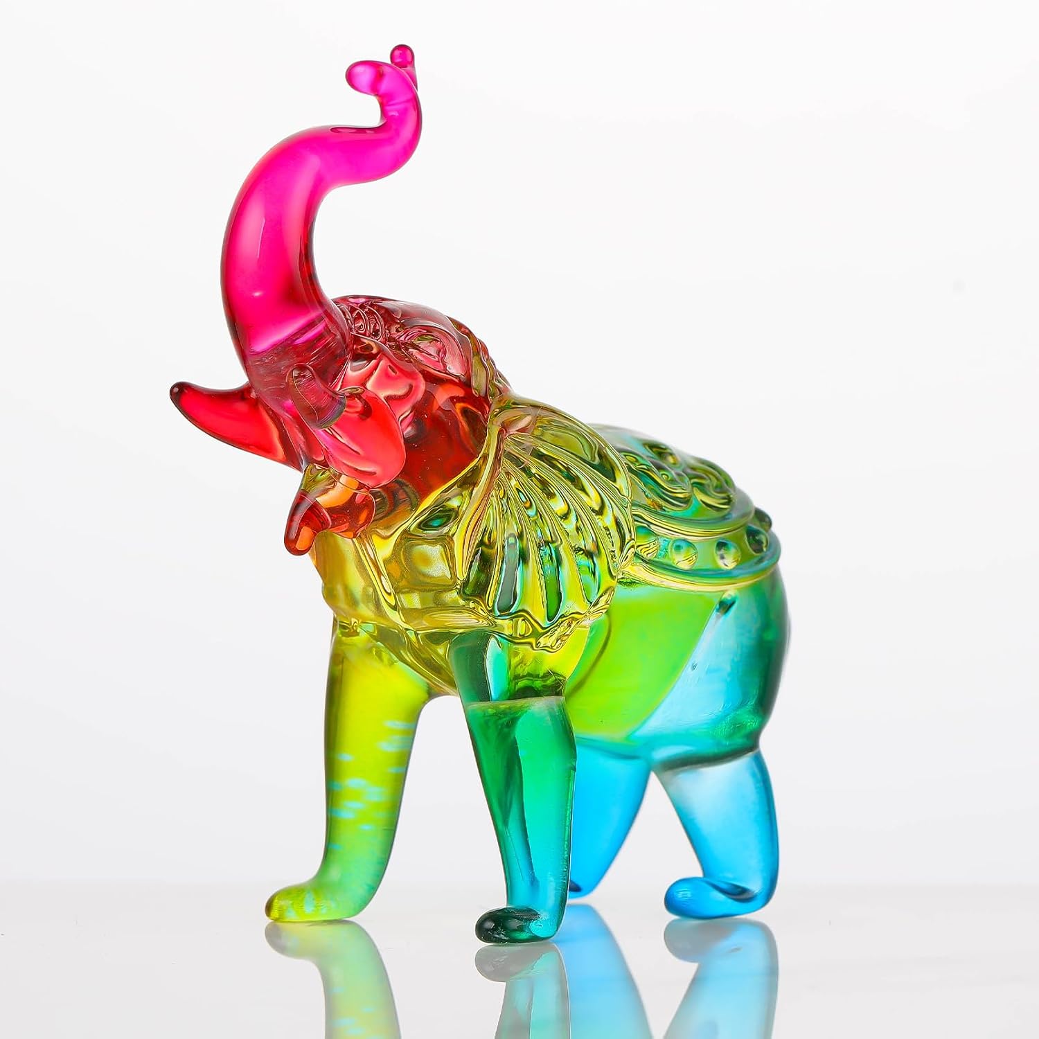 Amazon.com: Arikyrist Crystal Elephant Figurine Home Decor, Glass ...