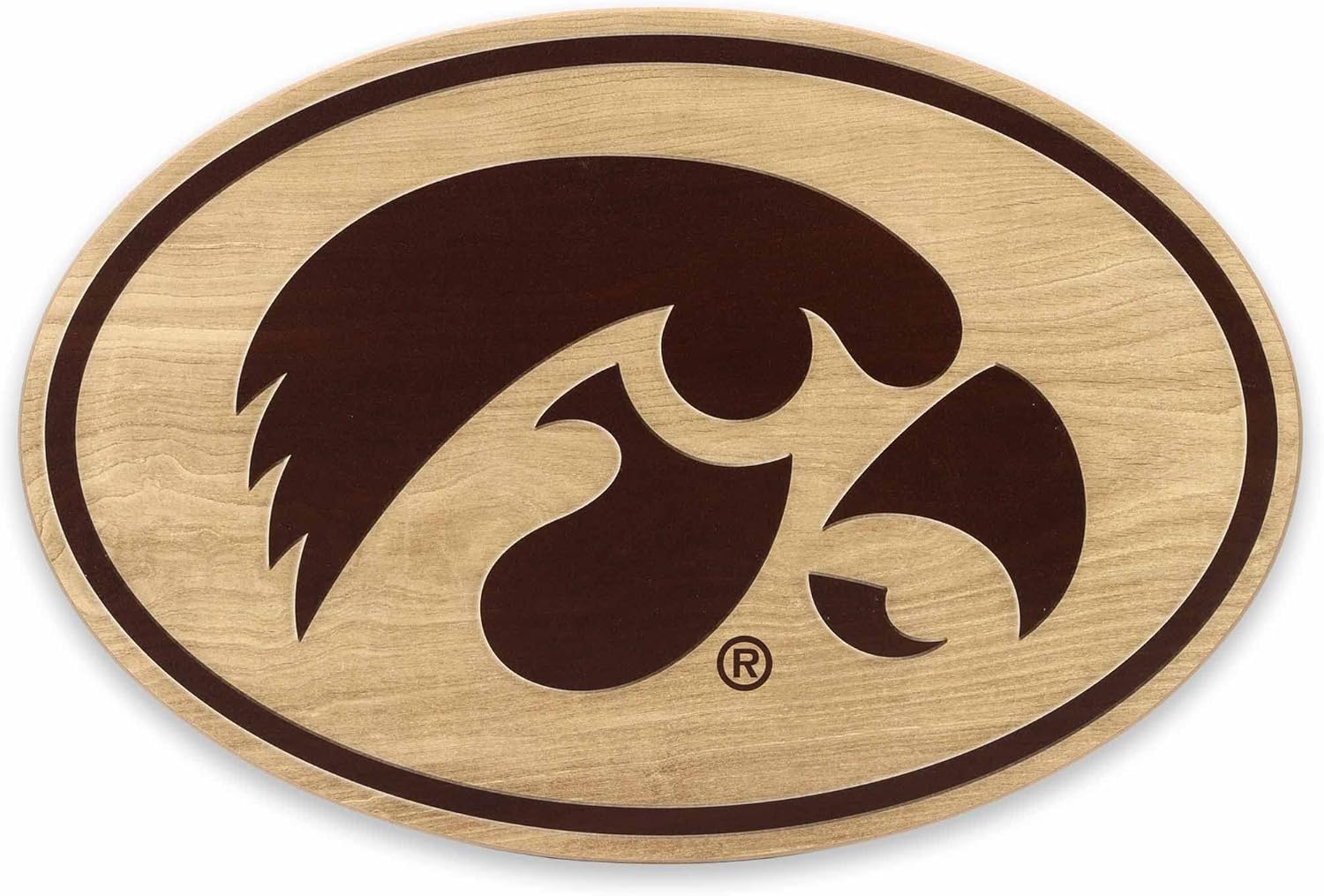 Amazon.com : Open Road Brands University of Iowa Oval Wood Wall Decor ...