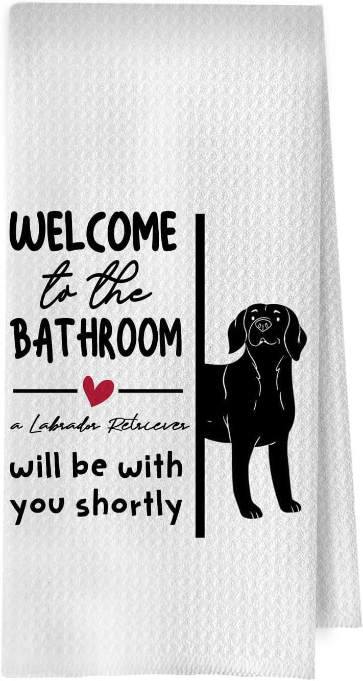 Amazon.com: ERYBHKRTYH Labrador Retriever Hand Towels - Welcome to The ...