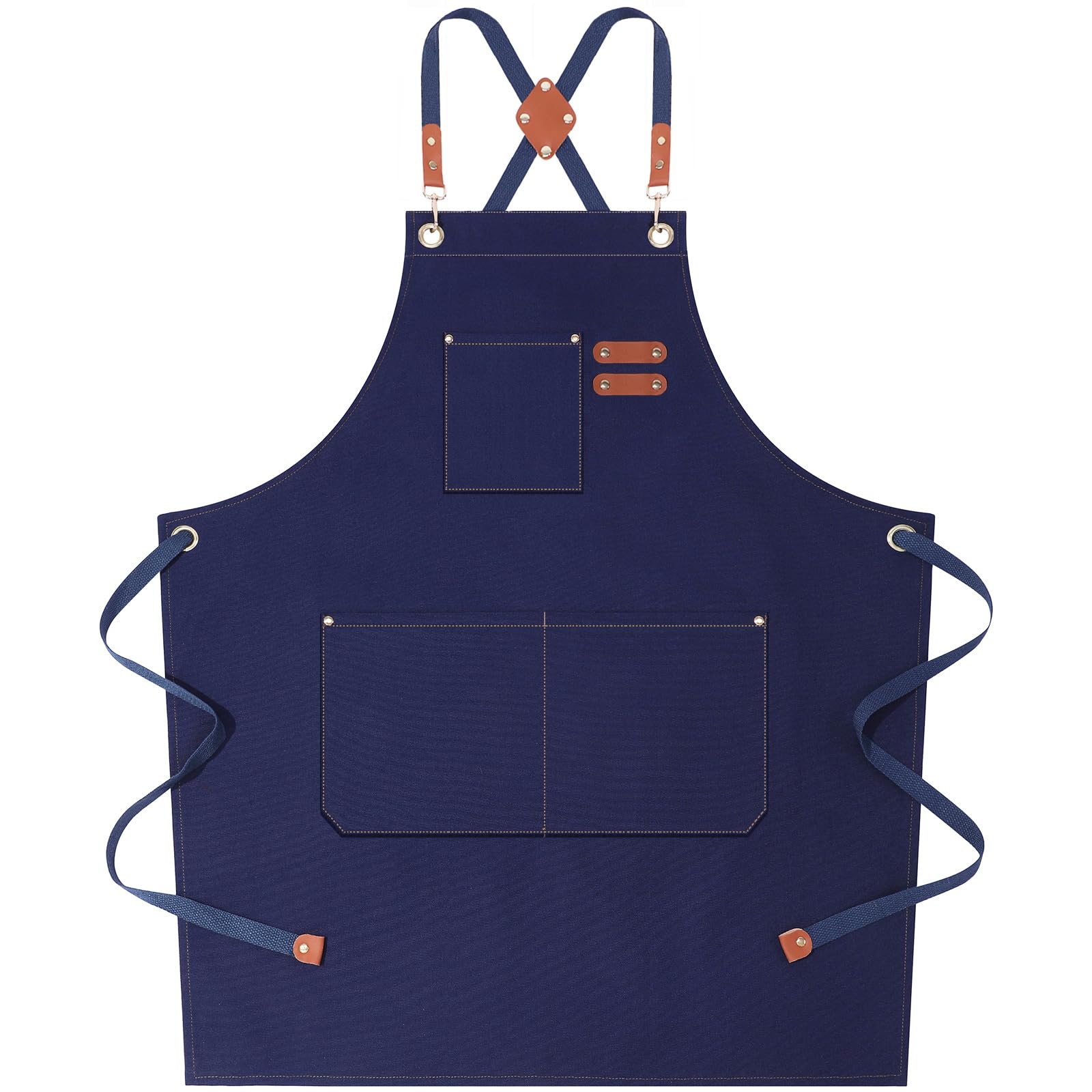 Amazon.com: AFUN Chef Aprons for Women Men with Large Pockets, Cotton ...
