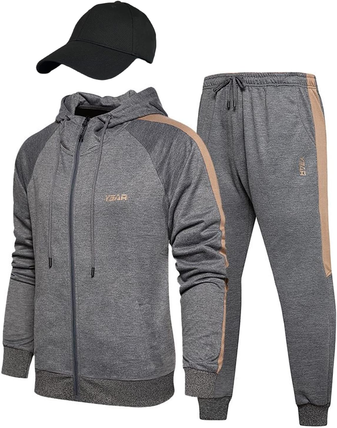RPOVIG Sweatsuit Jogging Suits Sets:Men's Tracksuit Zip Up Hoodie ...