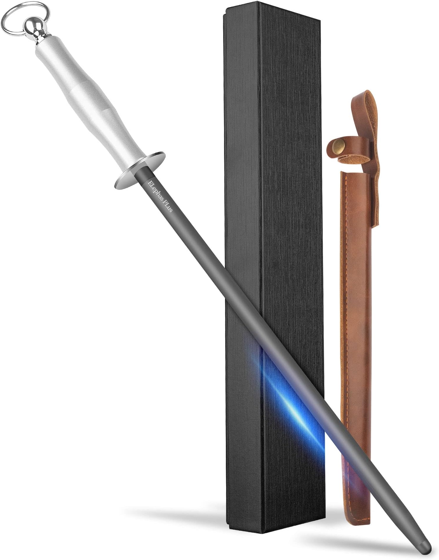 Amazon.com: ELephas PLus Kitchen Sharpening Rod 12 Inch Rosewood Handle ...