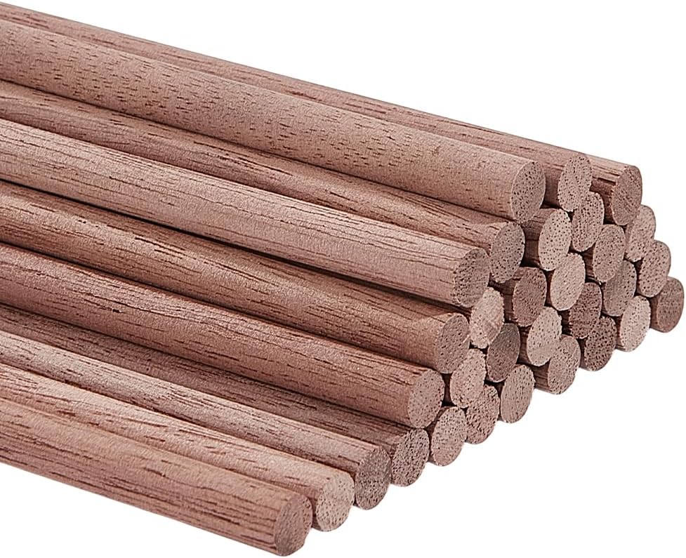 Amazon.com: DELORIGIN 30Pcs Walnut Dowel Rod Sticks 0.2 inch Wooden ...
