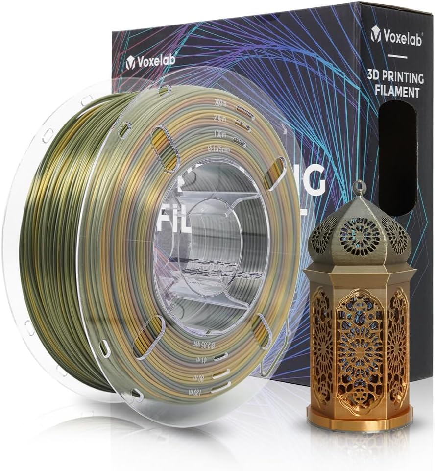 Amazon.com: VOXELAB Silk PLA Filament 1.75mm, Smooth Color-Changing ...
