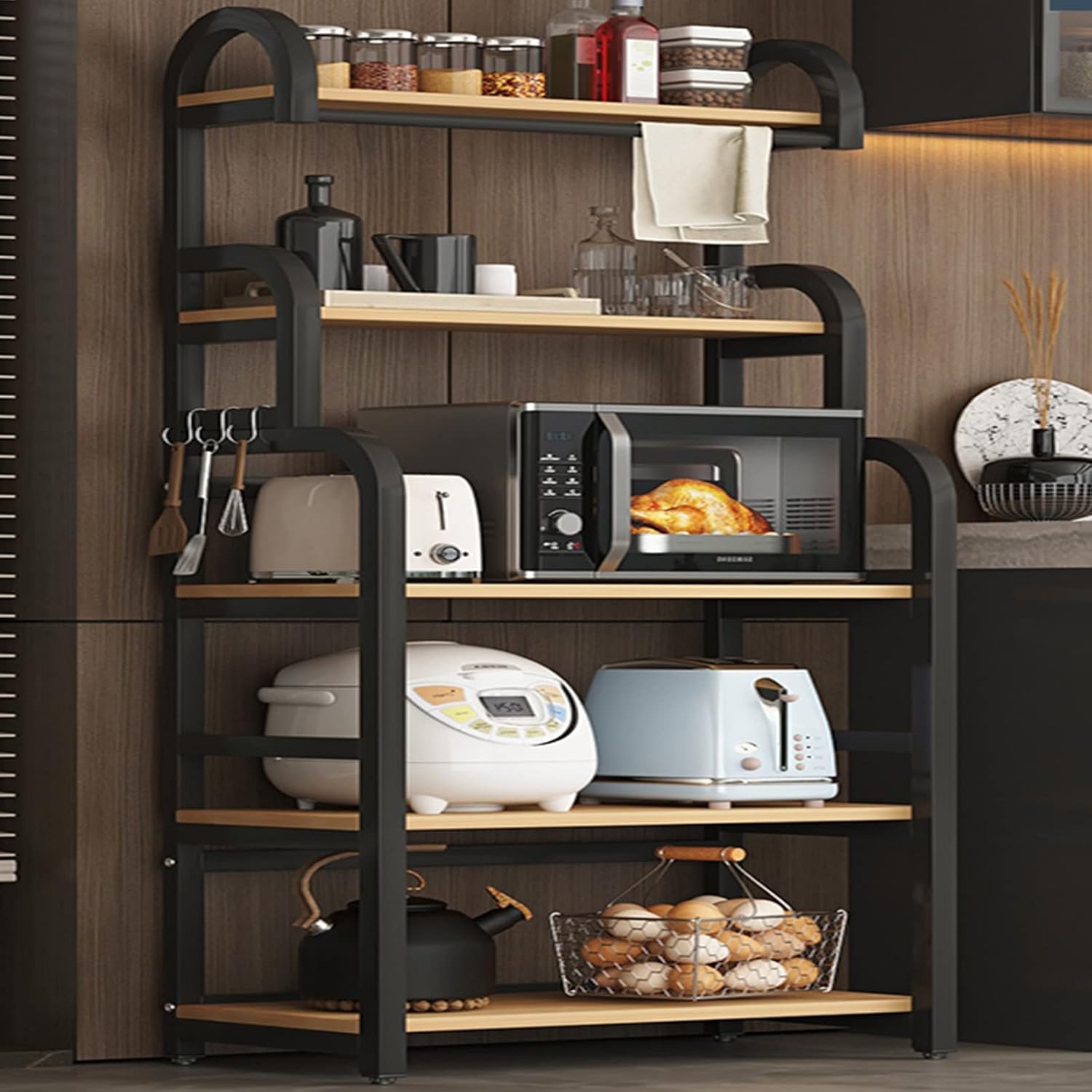 Multi-Layer Kitchen Storage Shelves - Floor Cabinets & Sideboard for ...