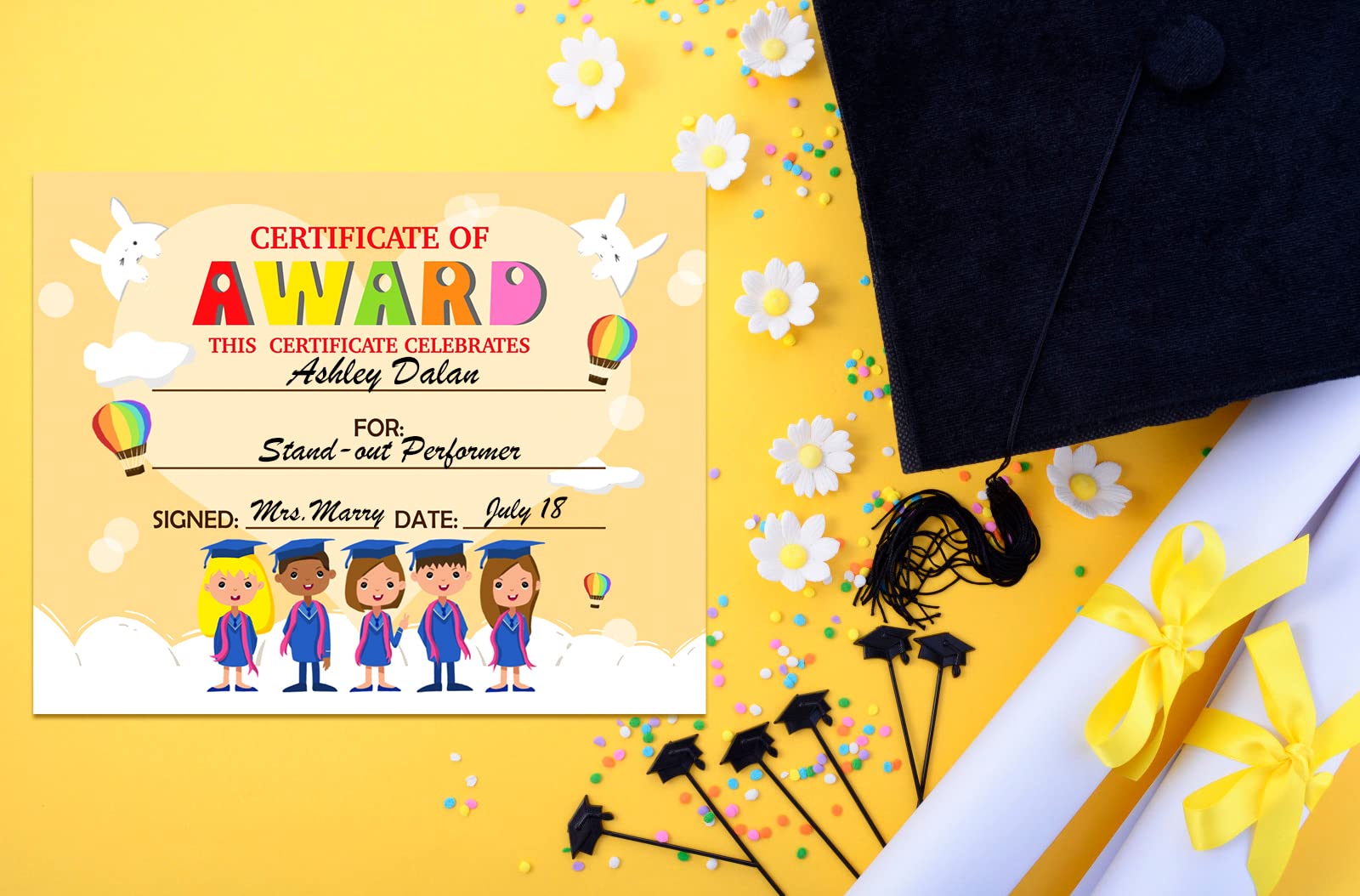 Kindergarten Diploma Certificate Number 288453 Kindergarten Graduation