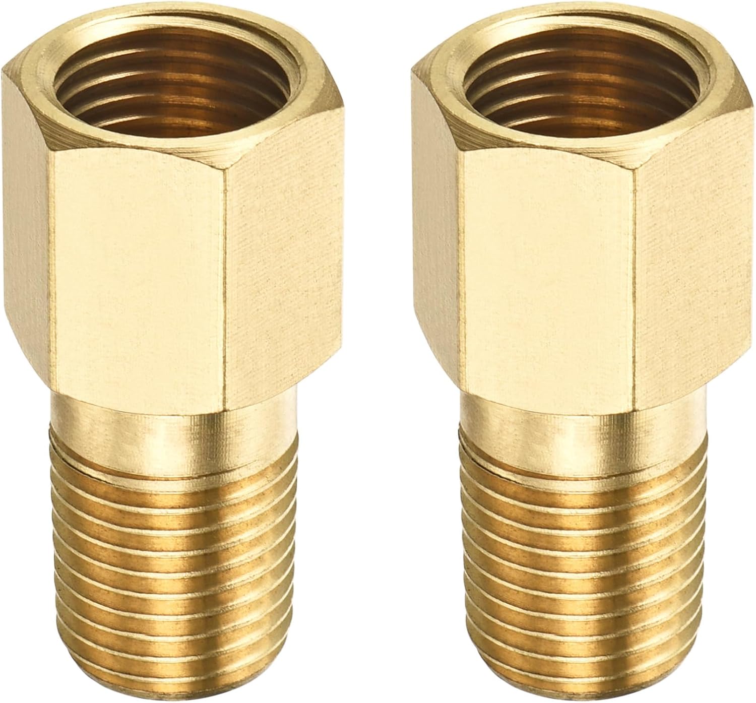Amazon.com: M METERXITY 2 Pack Extension Connector Pipe Fitting - Brass ...