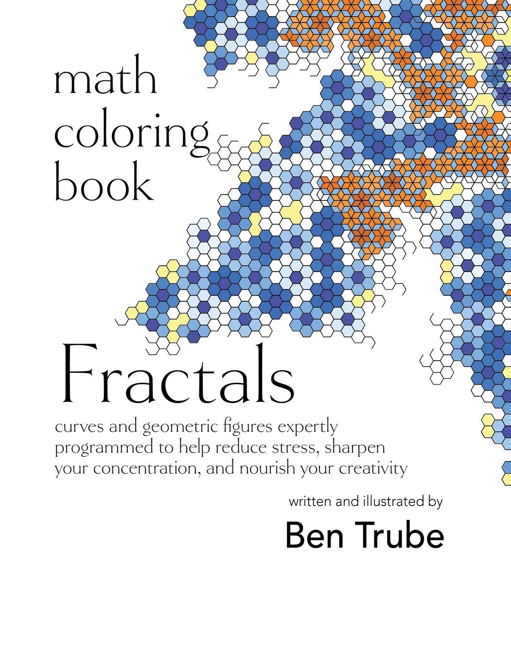Math Coloring Book Fractals: curves and geometric figures expertly ...
