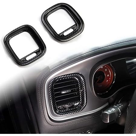 Amazon.com: crosselec Carbon Fiber Air Vent Cover AC Outlet Trim kit ...