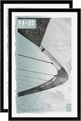 Amazon.com - MCS Foundation 14x22 Poster Frame Traditional Black ...