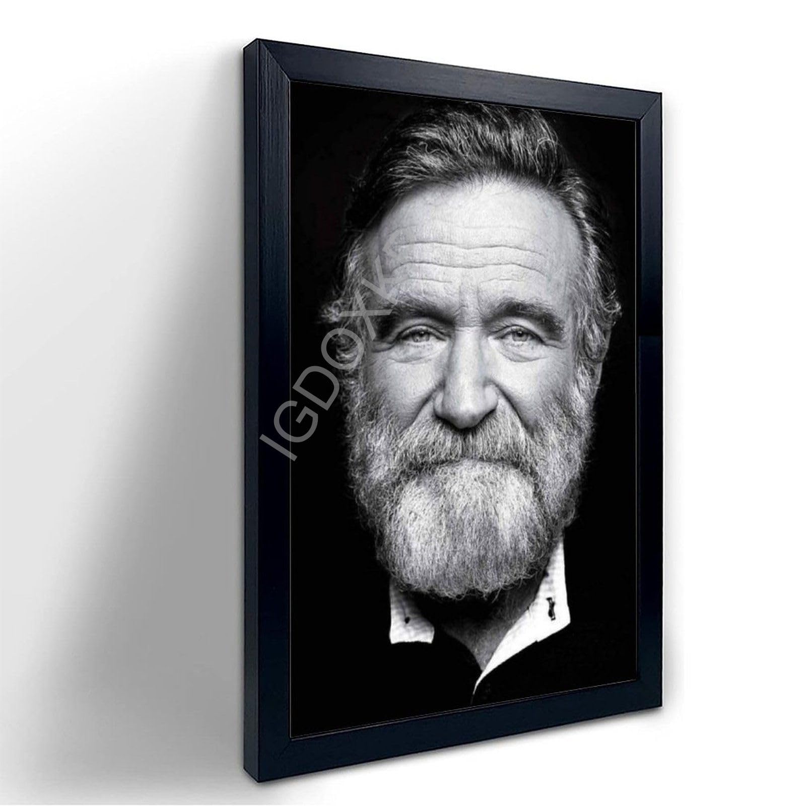 Robin Williams Beard Black And White