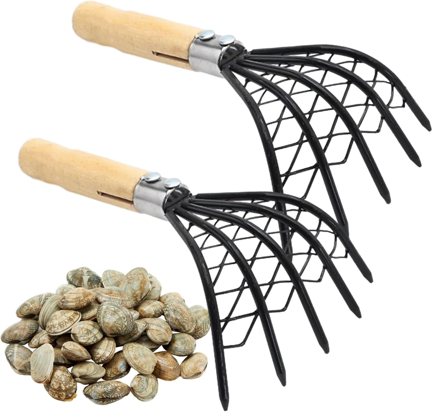 Amazon.com : Claw Rake with Mesh Net, 15 Inch Japanese Hand Rake, 5 ...