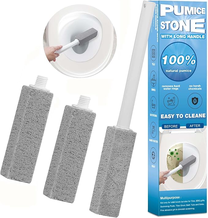 Amazon.com: 3 Packs Pumice Cleaning Stone with Extra Long Handle ...