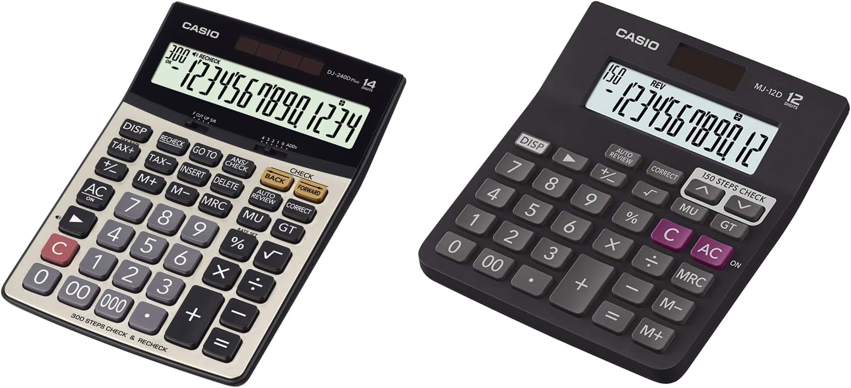 Casio Desktop Calculator & Casio MJ-12D 150 Steps Check and Correct ...