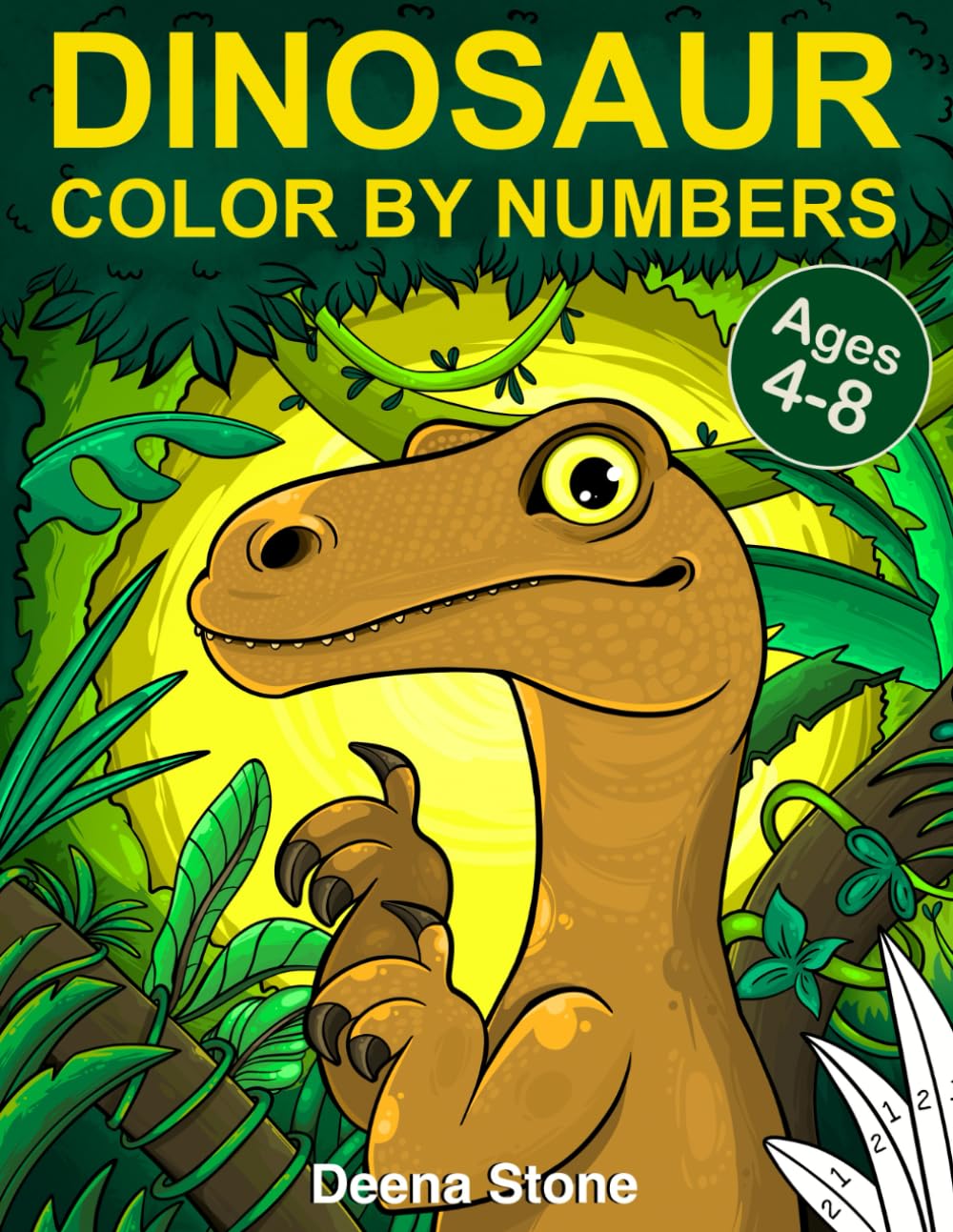Dinosaur Color By Numbers: Coloring Book for Kids Ages 4-8 | Great Gift ...